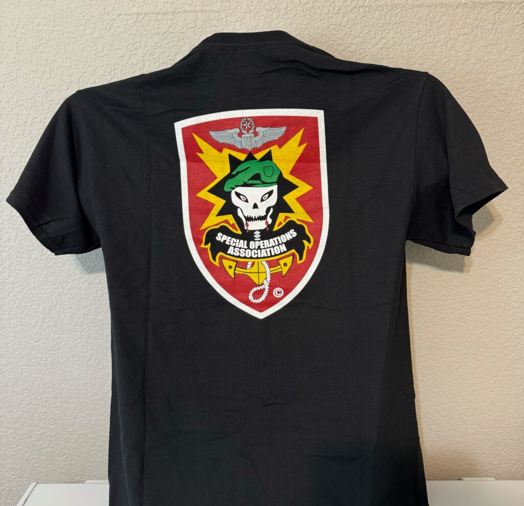 Tshirt, Black SOA WITH LOGO ON BACK WITH POCKET – SPECIAL OPERATIONS ...